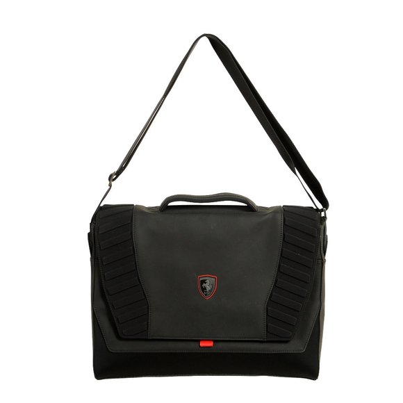Scuderia Ferrari | Bags | Scuderia Ferrari Black Logo Laptop Messenger ...